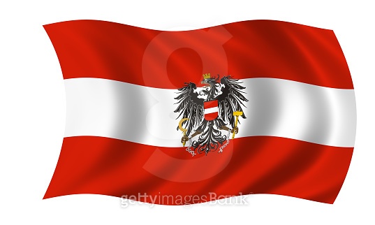 waving austrian flag with eagle 이미지 (499566170) - 게티이미지뱅크