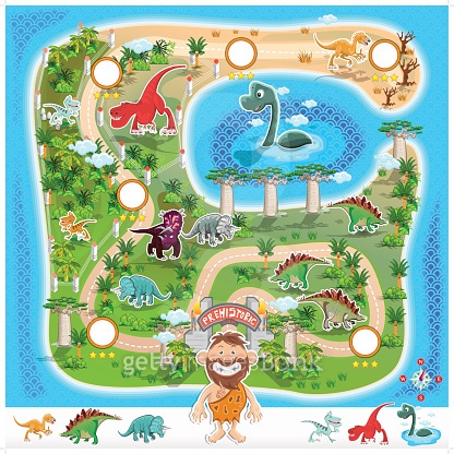 Prehistoric Zoo Map 이미지 (485455704) - 게티이미지뱅크