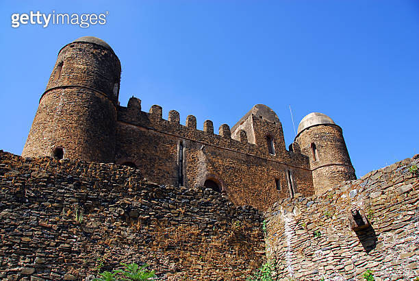 Gondar, Ethiopia, Fasil Ghebbi, Iyasu castle, UNESCO World Herit ...