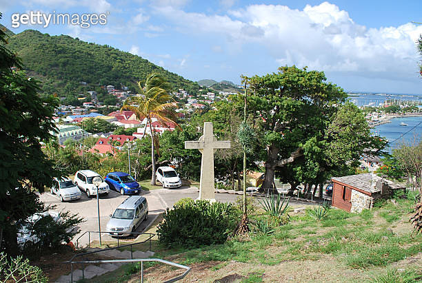 Panoramic view of Marigot Town, St Martin. 이미지 (464578600) - 게티이미지뱅크