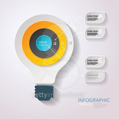 modern vector abstract 3d light-bulb infographic elements (470354874 ...
