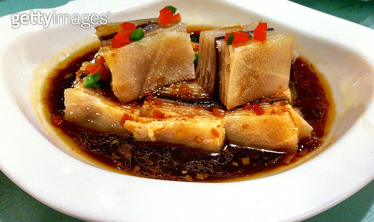 Layered Tripe Cut Into Squares And Served In Chilli Soya. 이미지 ...
