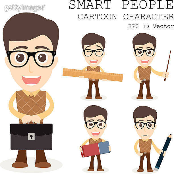 Smart people cartoon character eps 10 vector illustration 이미지 ...