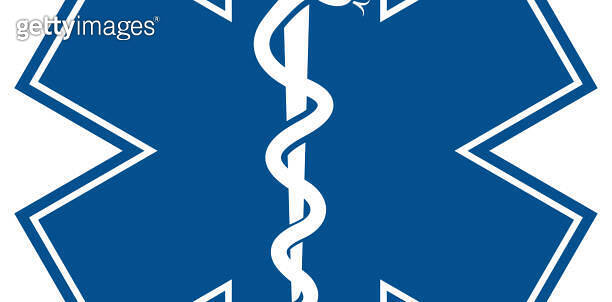 Emergency star - medical symbol caduceus snake with stick (467335394 ...