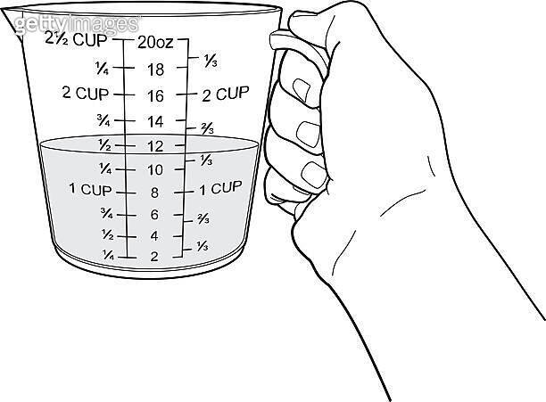Hand with a measuring cup 이미지 (521725909) - 게티이미지뱅크