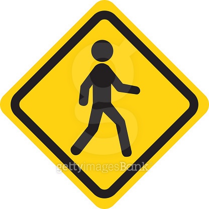 Man walking road sign 이미지 (487765924) - 게티이미지뱅크