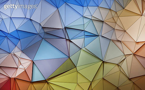 Abstract 3D Simple geometric nature tone origami mixed colors 01 이미지 ...