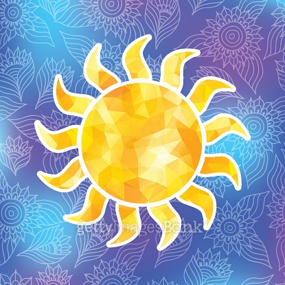 Yellow sun label of triangles 이미지 (467194150) - 게티이미지뱅크