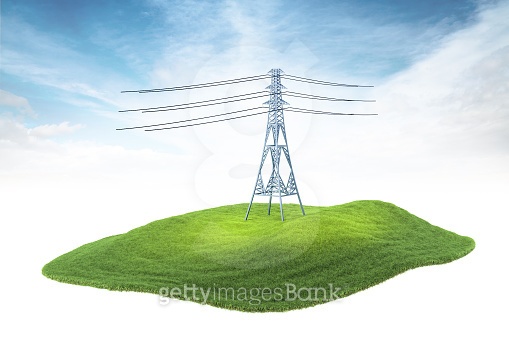 island with high voltage tower floating in the air 이미지 (471499970) - 게티 ...