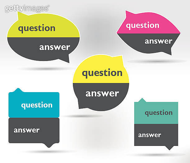 Question and answer speak bubbles. Infographics vector set. (537455979 ...