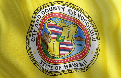 Honolulu City Flag State of Hawaii 이미지 (484227290) - 게티이미지뱅크