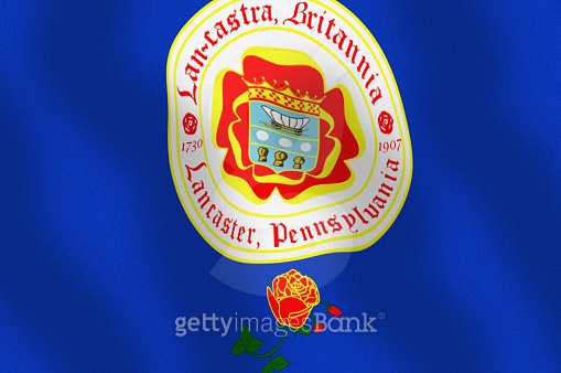 Waving City Flag of Lancaster State of Pennsylvania Series 이미지 ...