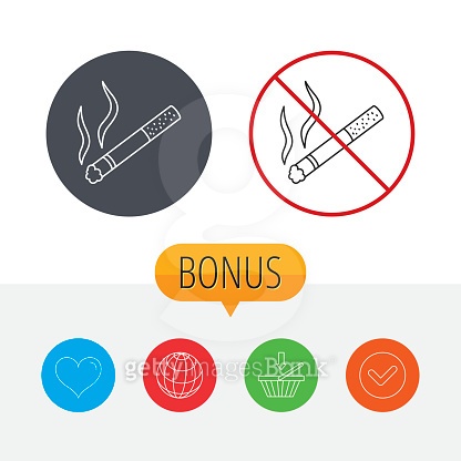 Smoking allowed icon. Yes smoke sign. 이미지 (495492208) - 게티이미지뱅크