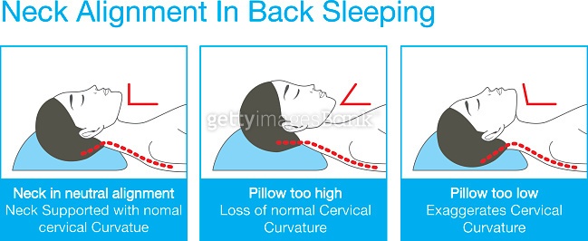 Neck alignment in back sleeping 이미지 (499777960) - 게티이미지뱅크