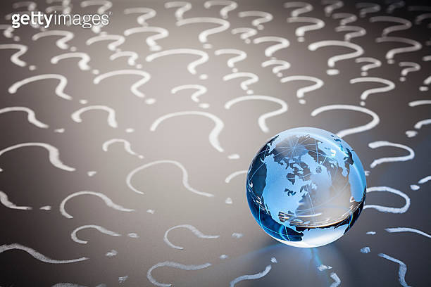 Question Marks with Earth Globe - World Blackboard Backgrounds ...