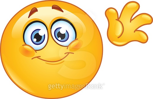 Waving hello emoticon 이미지 (499655156) - 게티이미지뱅크