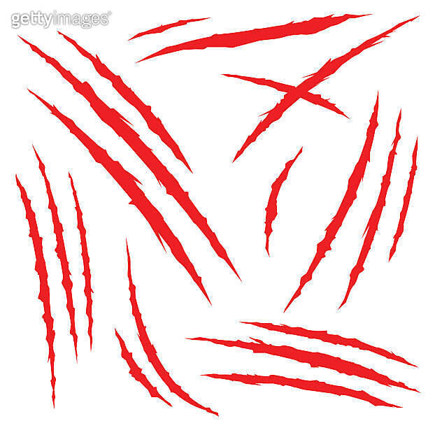 Monster claw hole scratches set (466656624) 일러스트, 무료 일러스트 - 게티이미지뱅크