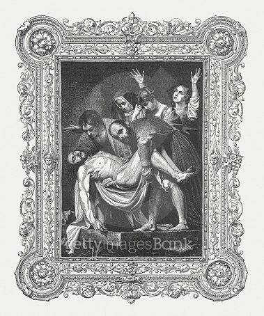 Entombment of Christ by Caravaggio (Italian painter), published in 1878 ...