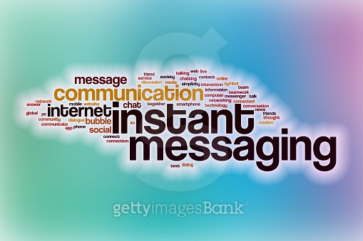 Instant messaging word cloud with abstract background 이미지 (477058826 ...