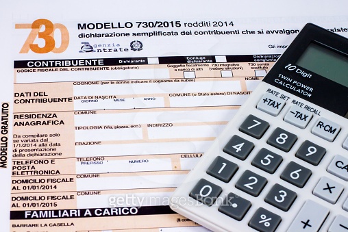 italian tax return called 730 이미지 (467538028) - 게티이미지뱅크
