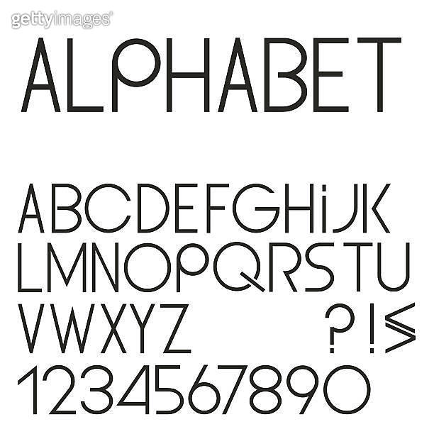 Elegant simple black font, numbers and punctuation marks 이미지 (481290636 ...