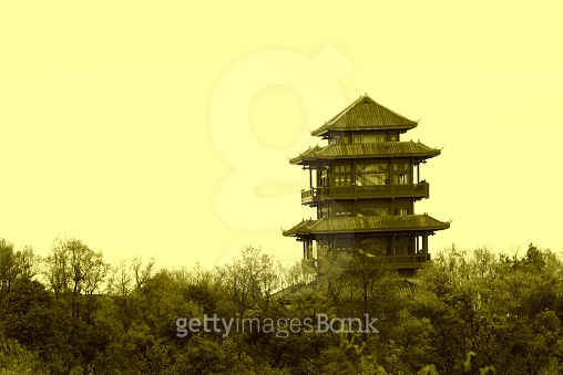 TianZi Pavilion building landscape in Zhangjiajie scenic area, H ...