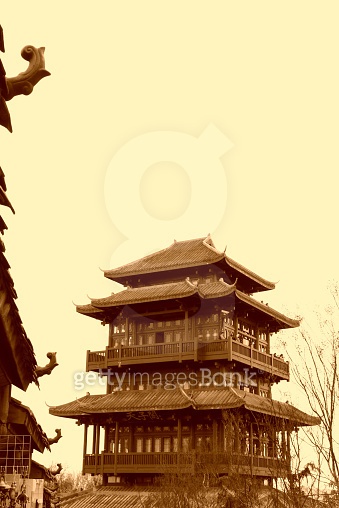 TianZi Pavilion building landscape in Zhangjiajie scenic area, H ...