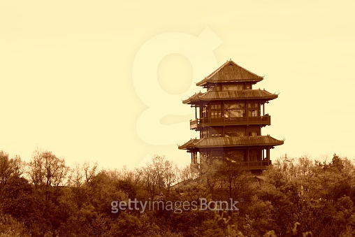 TianZi Pavilion building landscape in Zhangjiajie scenic area, H ...
