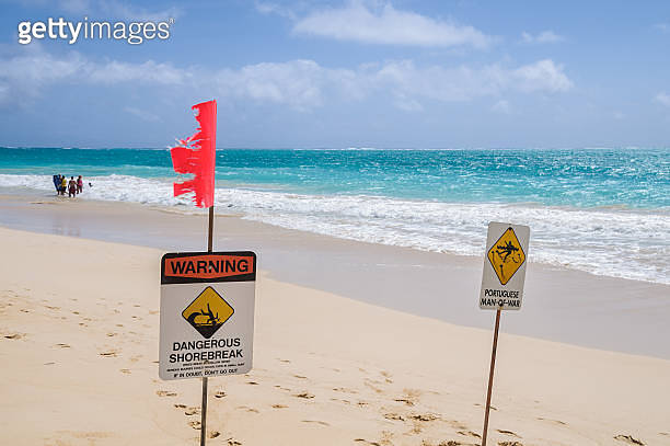 Beach Warning Signs 이미지 (473531742) - 게티이미지뱅크
