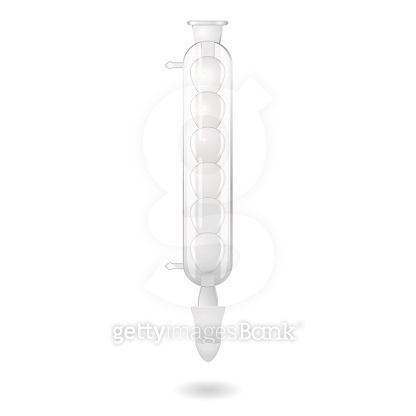 Chemical ball condenser - 3d illustration of lab glassware 이미지 ...
