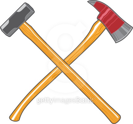 Firefighter Ax and Sledge Hammer 이미지 (502819948) - 게티이미지뱅크