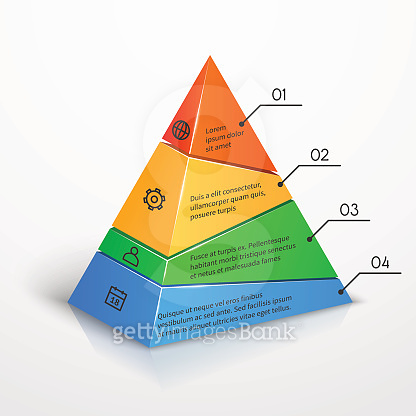 Layers hierarchy pyramid chart vector presentation infographic template ...