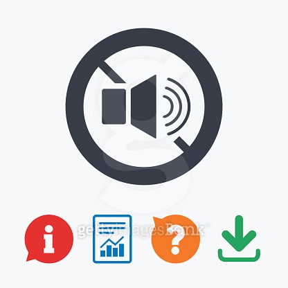 Speaker volume sign icon. No Sound symbol. (509185318) 일러스트, 무료 일러스트 ...