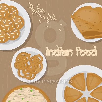 Vedic Indian cuisine, set of vegetarian healthy food top view 이미지 ...