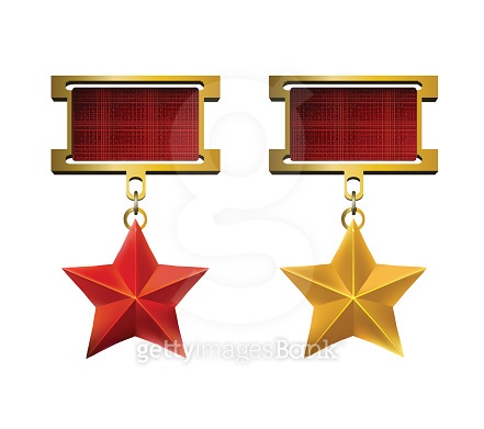 Red and gold star medal 이미지 (520416560) - 게티이미지뱅크