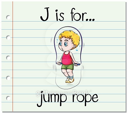 Flashcard letter J is for jump rope (537433316) - 게티이미지뱅크
