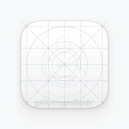 Application icon template with Guidelines, grids 이미지 (520943198) - 게티이미지뱅크