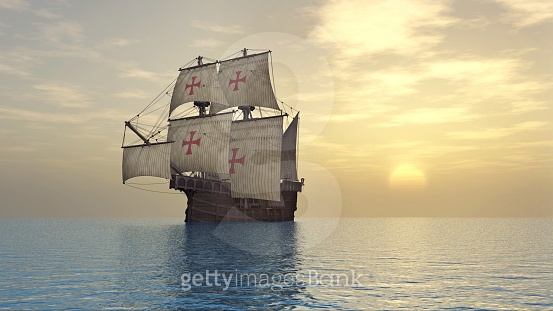 Portuguese caravel of the fifteenth century 이미지 (538870674) - 게티이미지뱅크