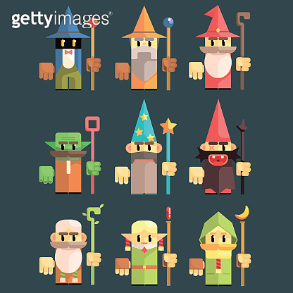 Flash Game Wizard Set 이미지 (542107656) - 게티이미지뱅크