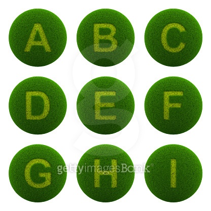 Grass Sphere Alphabetic Letter Series (585585478) - 게티이미지뱅크