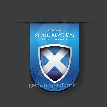 St Andrew Day Scotland flag shield 이미지 (531985650) - 게티이미지뱅크