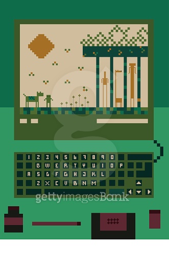 Pixelated Computer Game 이미지 (530768134) - 게티이미지뱅크