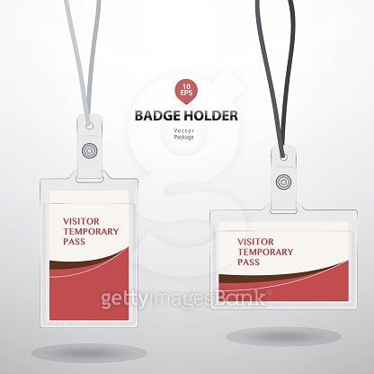 Visitor temporary pass card and badge holder 이미지 (543086210) - 게티이미지뱅크