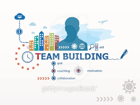 Team Building Graph concept and business man. 이미지 (511788228) - 게티이미지뱅크
