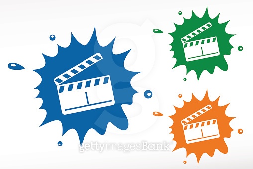 Vector color blot clapper boards 이미지 (517800632) - 게티이미지뱅크