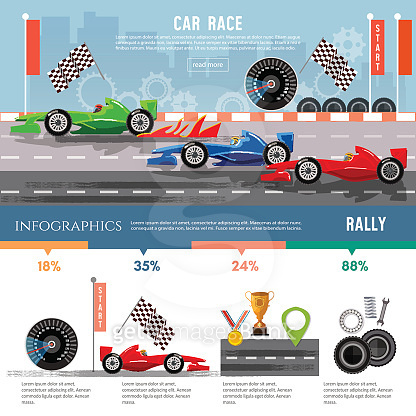 Car racing infographic, auto sport championship symbols 이미지 (627478400 ...