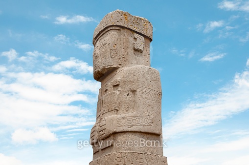 Ponce Stela Monument - Tiwanaku - Bolivia (519433942) - 게티이미지뱅크