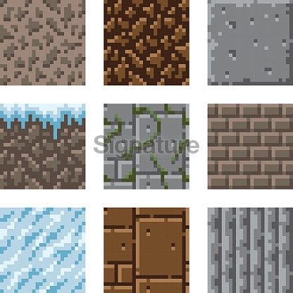 Pixel Art Seamless Gaming Terrain Tiles 이미지 (508494748) - 게티이미지뱅크
