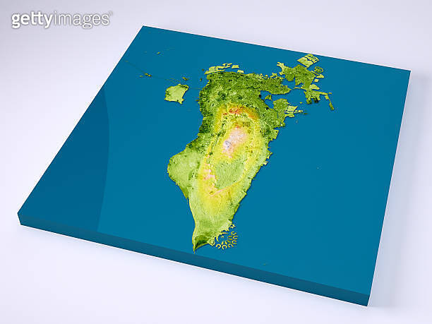 Bahrain 3D Model Topographic Map Color (538489742) 일러스트, 무료 일러스트 - 게티이미지뱅크