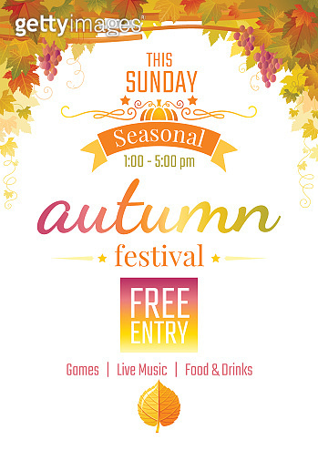 Harvest festival vector poster. Vineyard frame, autumn party invitation ...
